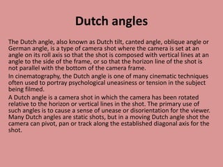 7 essential camera techniques in filmmaking | PPTX