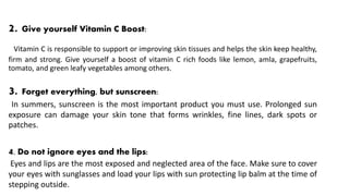 7 essential summer skin care tips to follow | PPTX