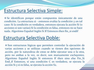 7 estructuras de control selectivas | PPTX