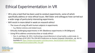 Ethics in Immersive Systems | PPT