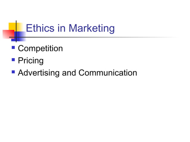7 ethics and marketing | PPT