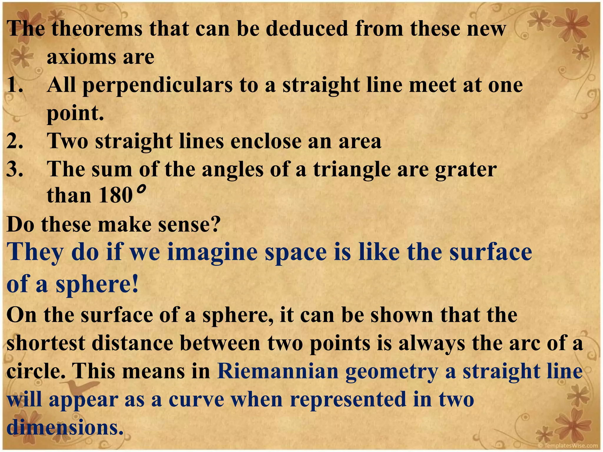 7 euclidean&non euclidean geometry | PPTX | Geography | Science