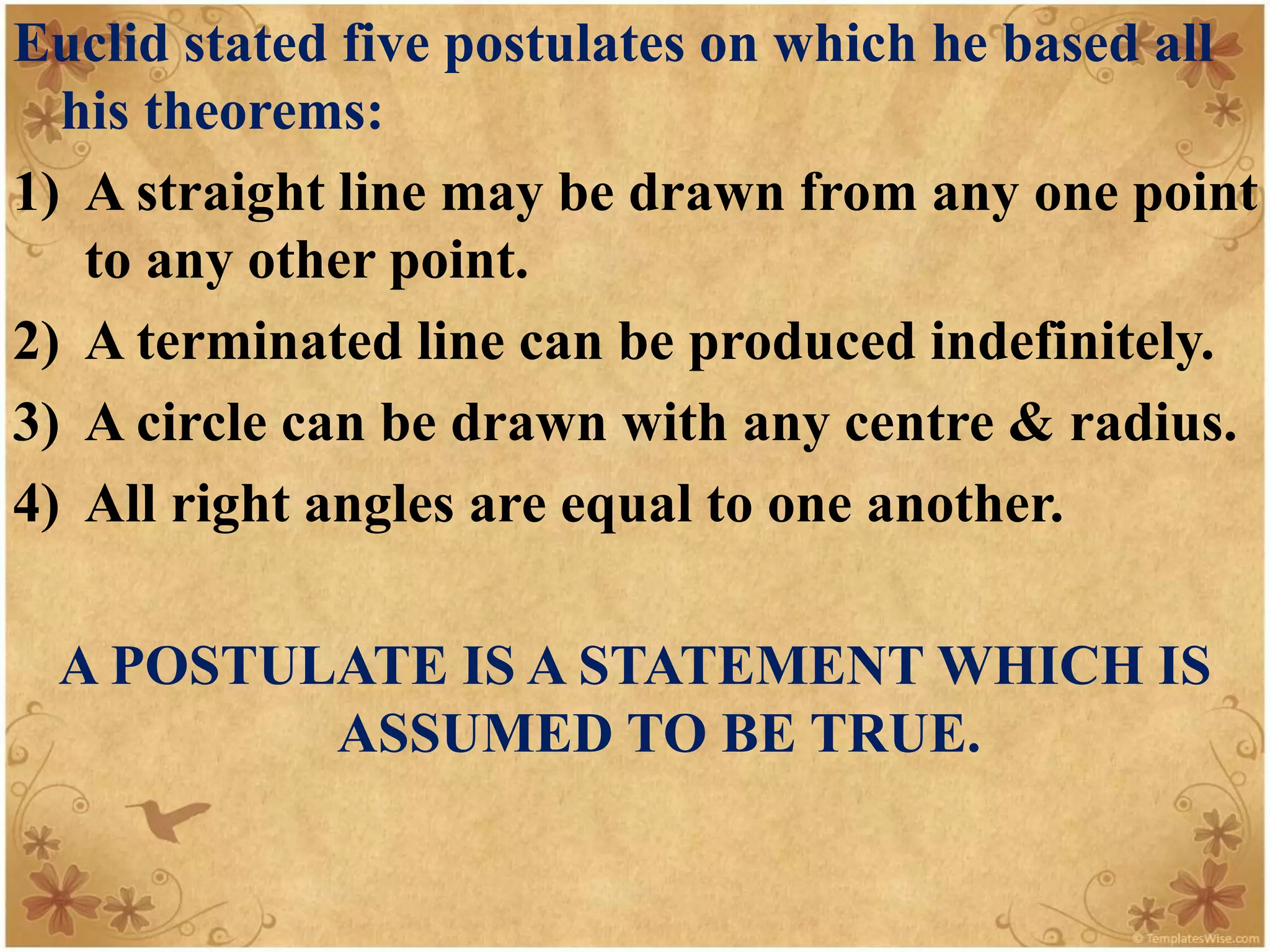 7 euclidean&non euclidean geometry | PPTX | Geography | Science