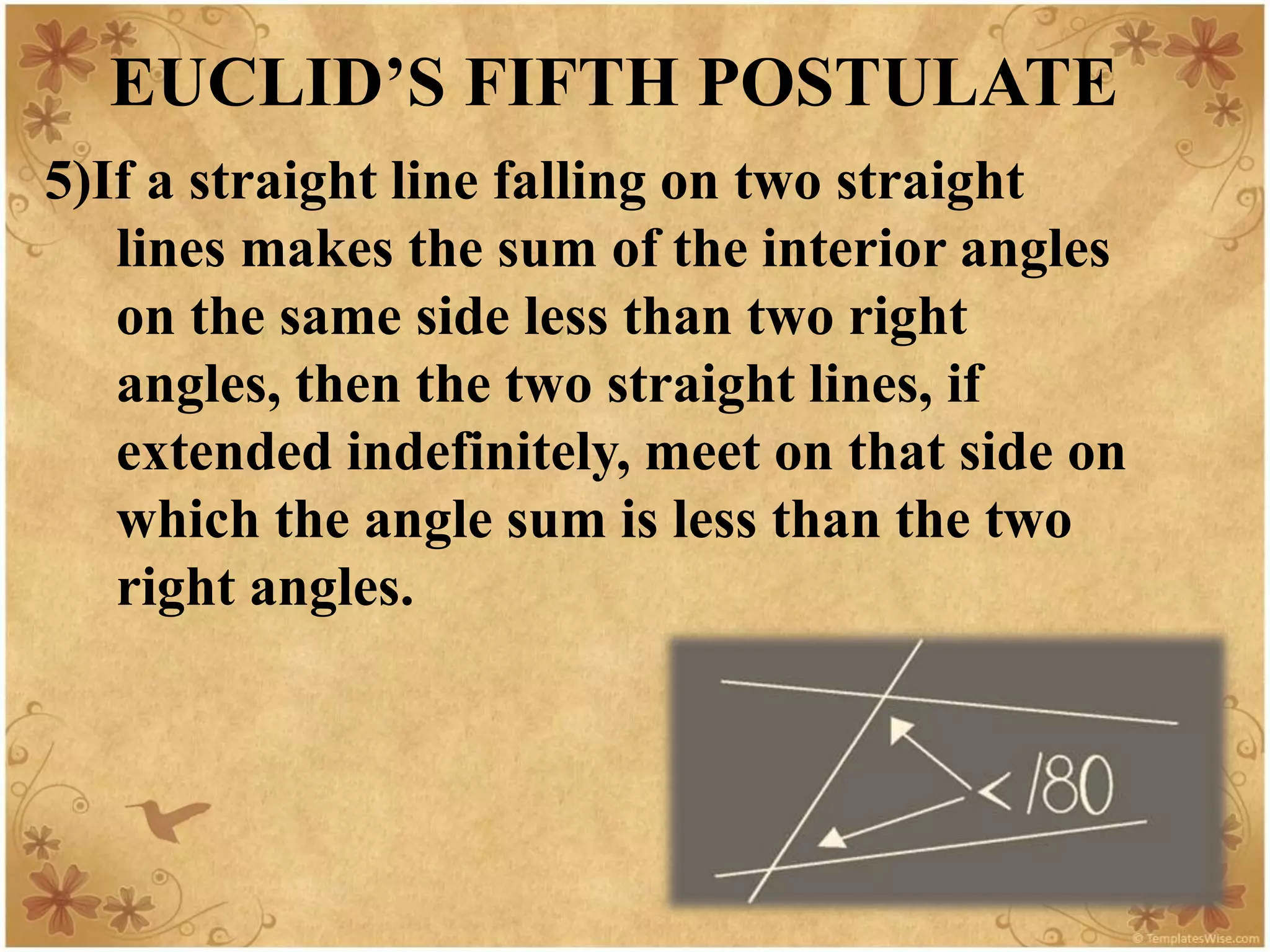 7 euclidean&non euclidean geometry | PPTX