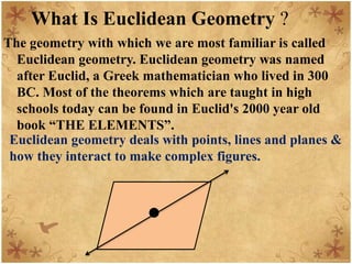 Characteristics Of Non Euclidean Geometry