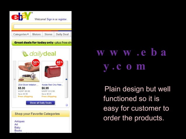 7 Examples of good and bad e-commerce websites | PPT