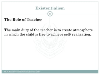EXISTENTIALISM in Philosophy of Education | PDF