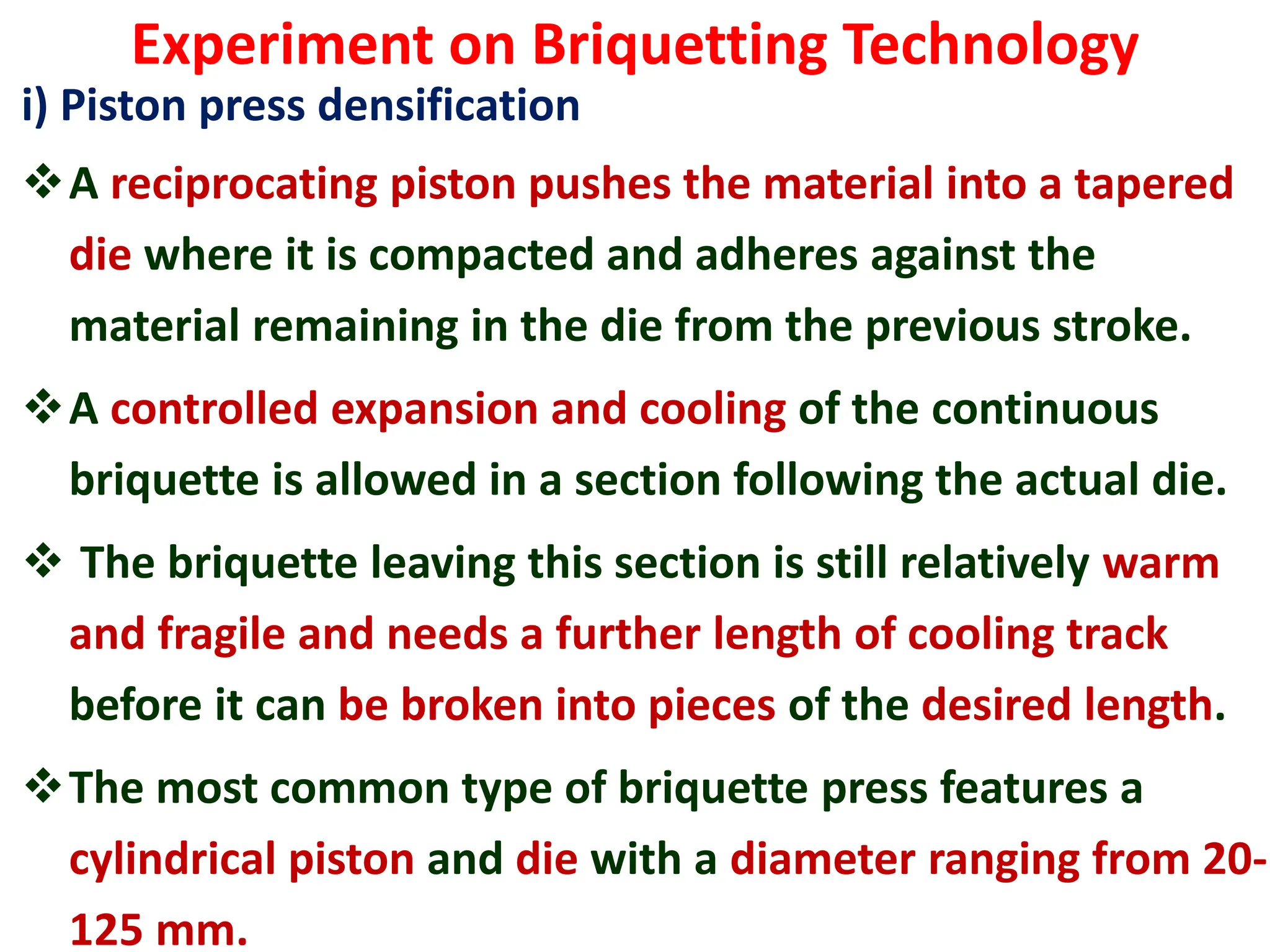 7 Experiment on Briquetting Technology.ppt