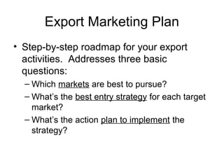Export plan | PPT