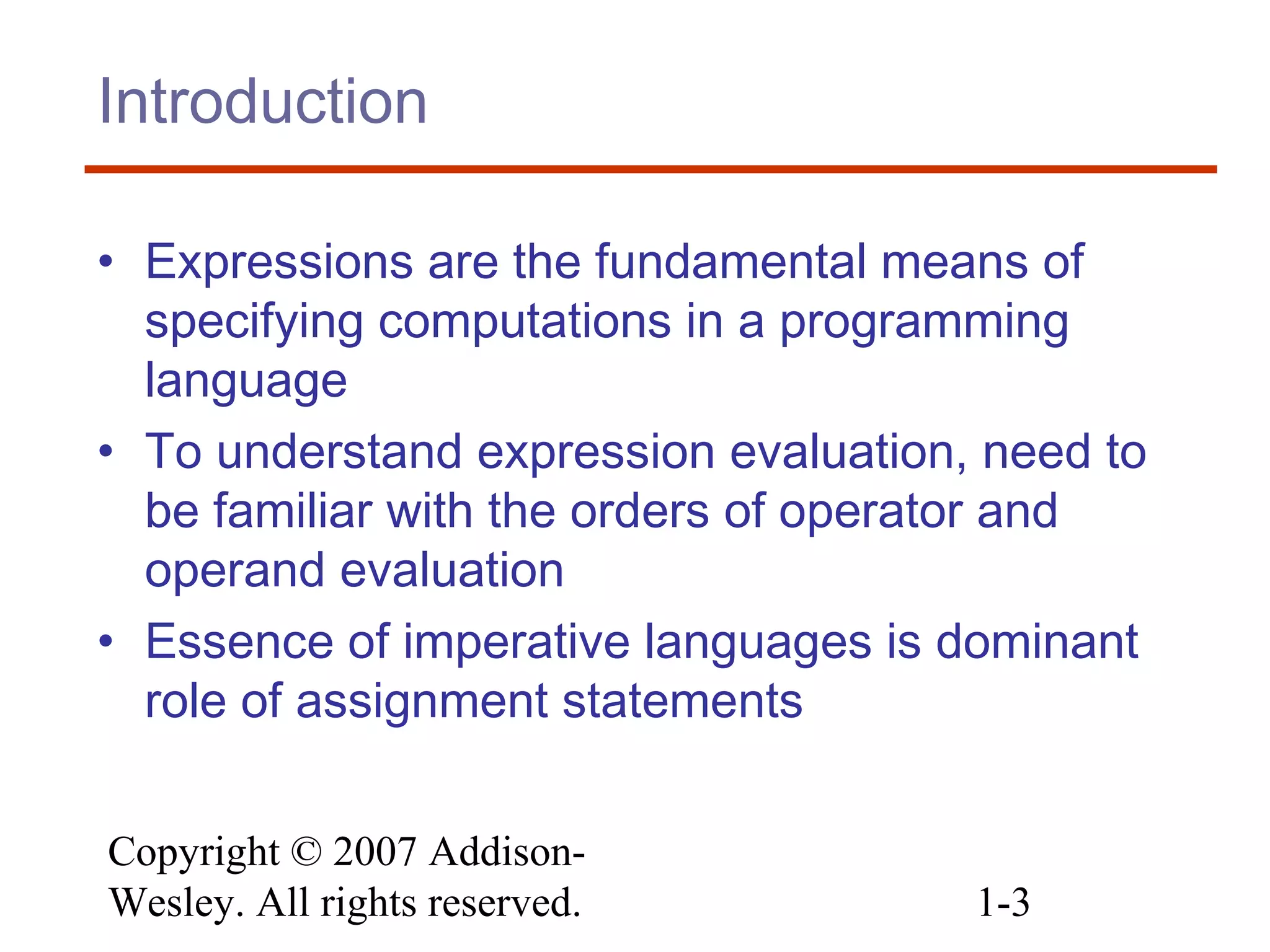 7 expressions and assignment statements | PPT