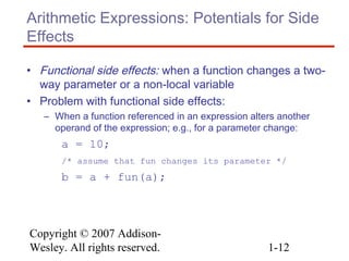 7 expressions and assignment statements | PPT