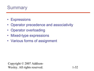 7 expressions and assignment statements | PPT