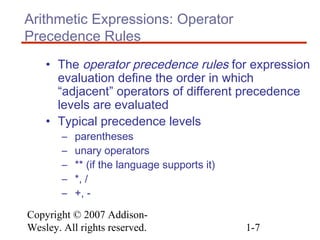 7 expressions and assignment statements | PPT