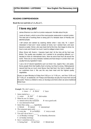 7 extra reading & listening | DOC