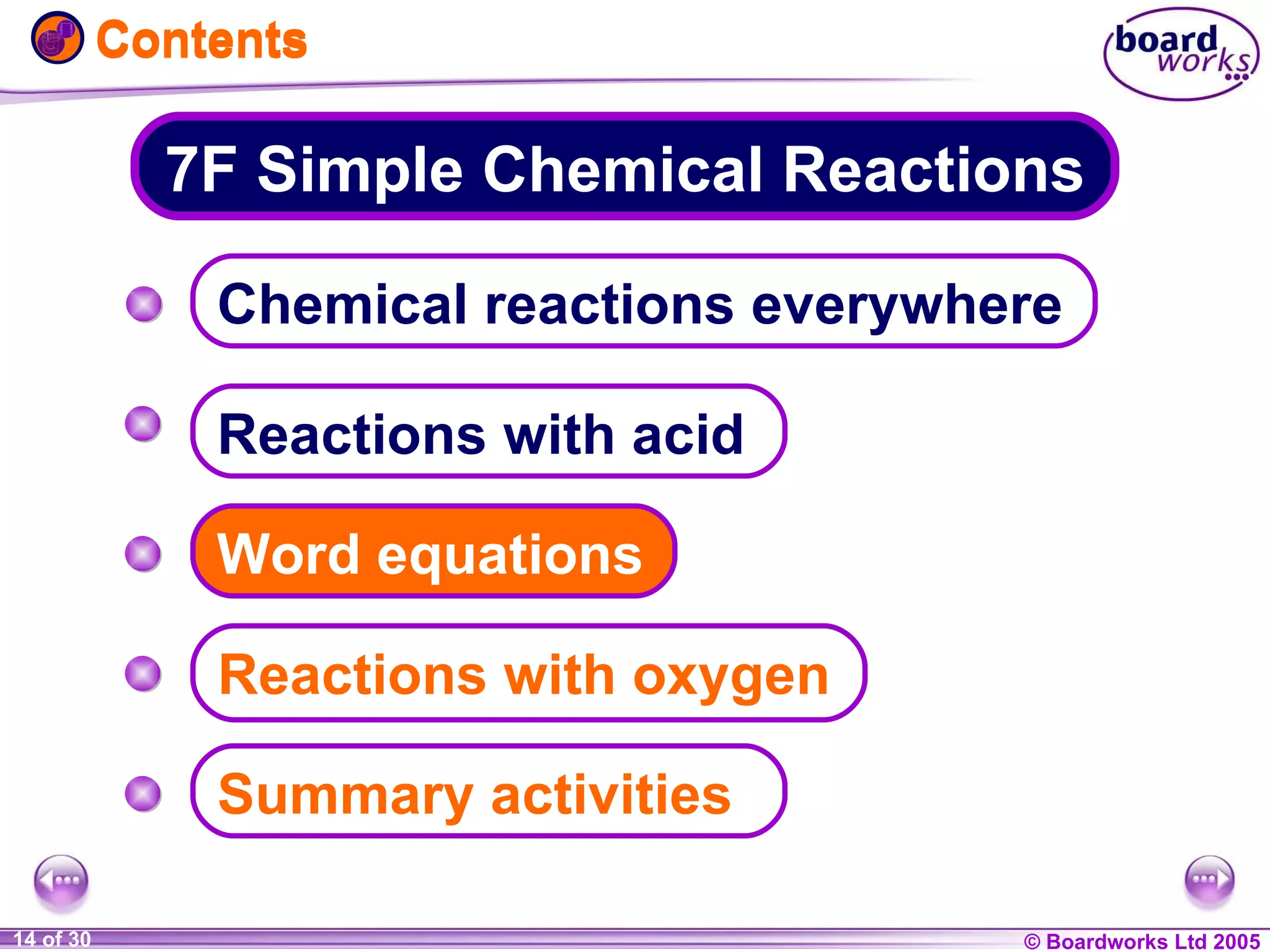 simple chemical reactions - chemistry | PPT