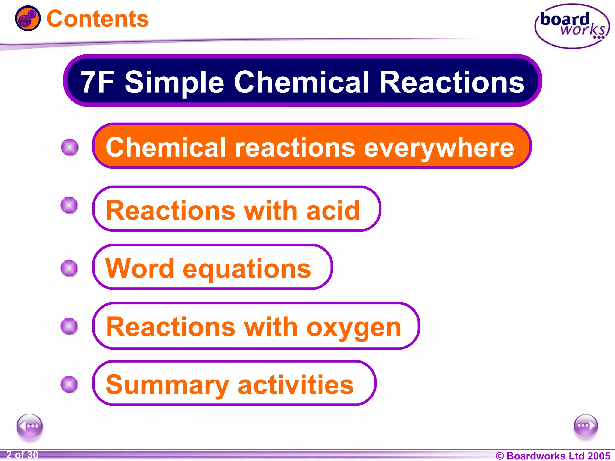 simple chemical reactions - chemistry | PPT
