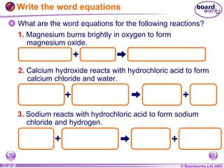 simple chemical reactions - chemistry | PPT