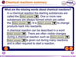 simple chemical reactions - chemistry | PPT