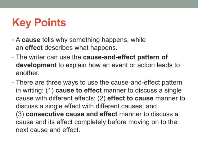 7 PATTERN OF CAUSE AND EFFECT UTFFULFIYFDDD | PPT