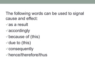 7 PATTERN OF CAUSE AND EFFECT UTFFULFIYFDDD | PPTX