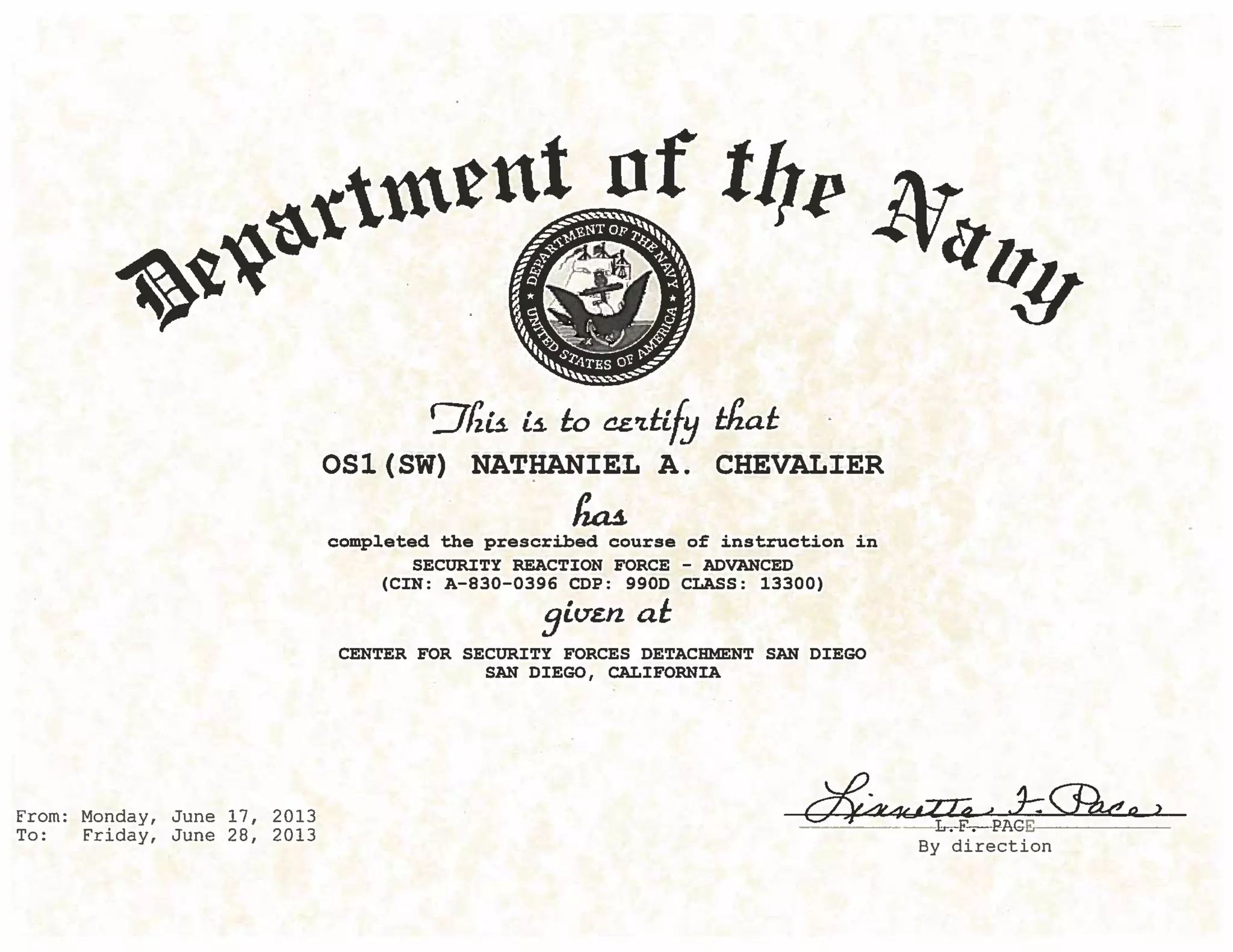 SECURITY REACTION FORCE - ADVANCED CERTIFICATE | PPT