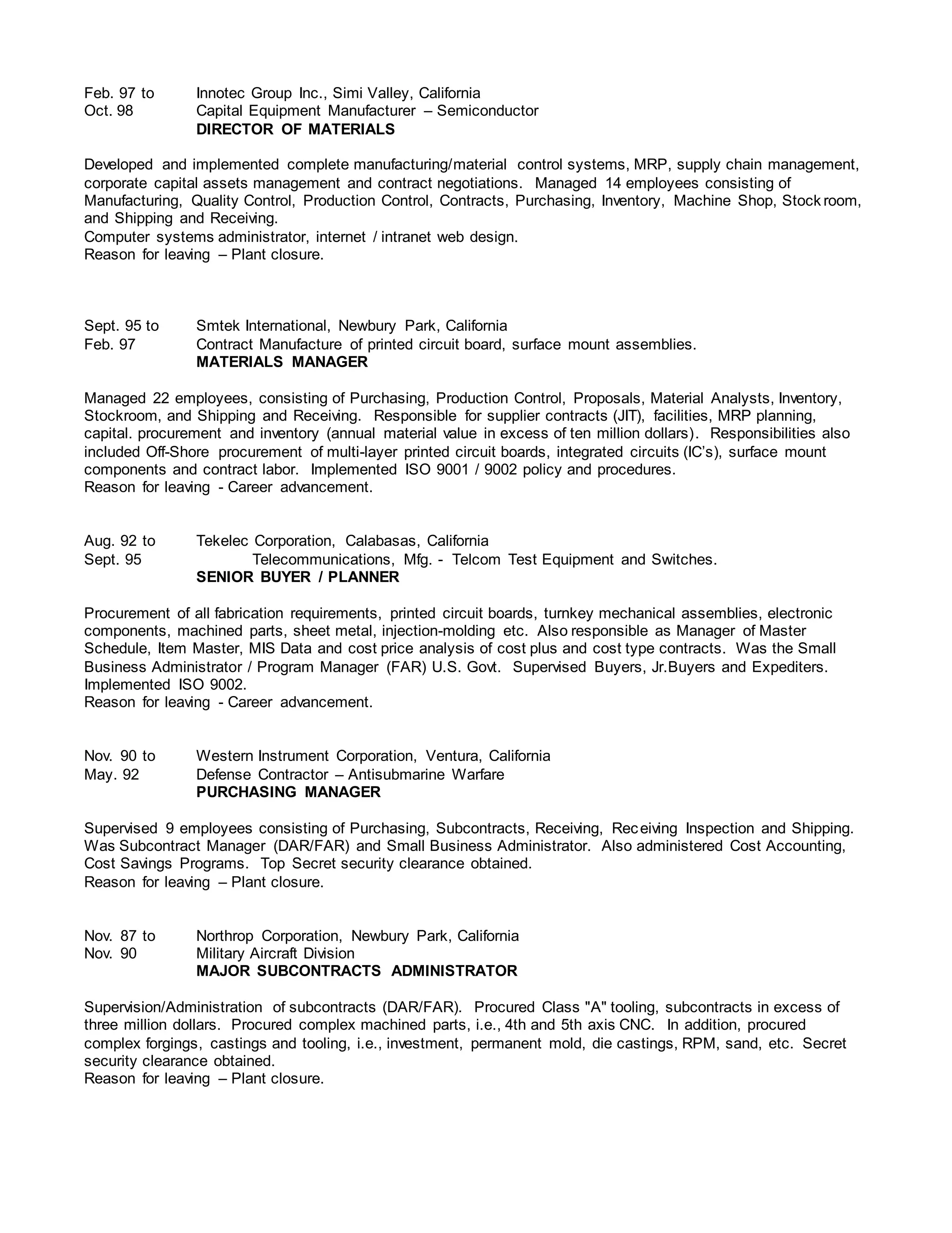 Resume Jeff Beard 2015 | DOCX