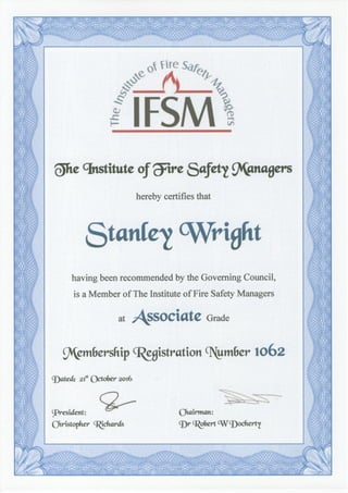 IFSM Certificate of Membership | PDF