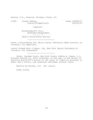 Jordan DeRose v Bloomingdales Inc | PDF