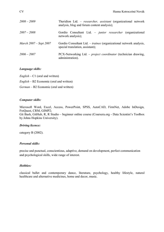 CV_HannaNovak_2015 | PDF