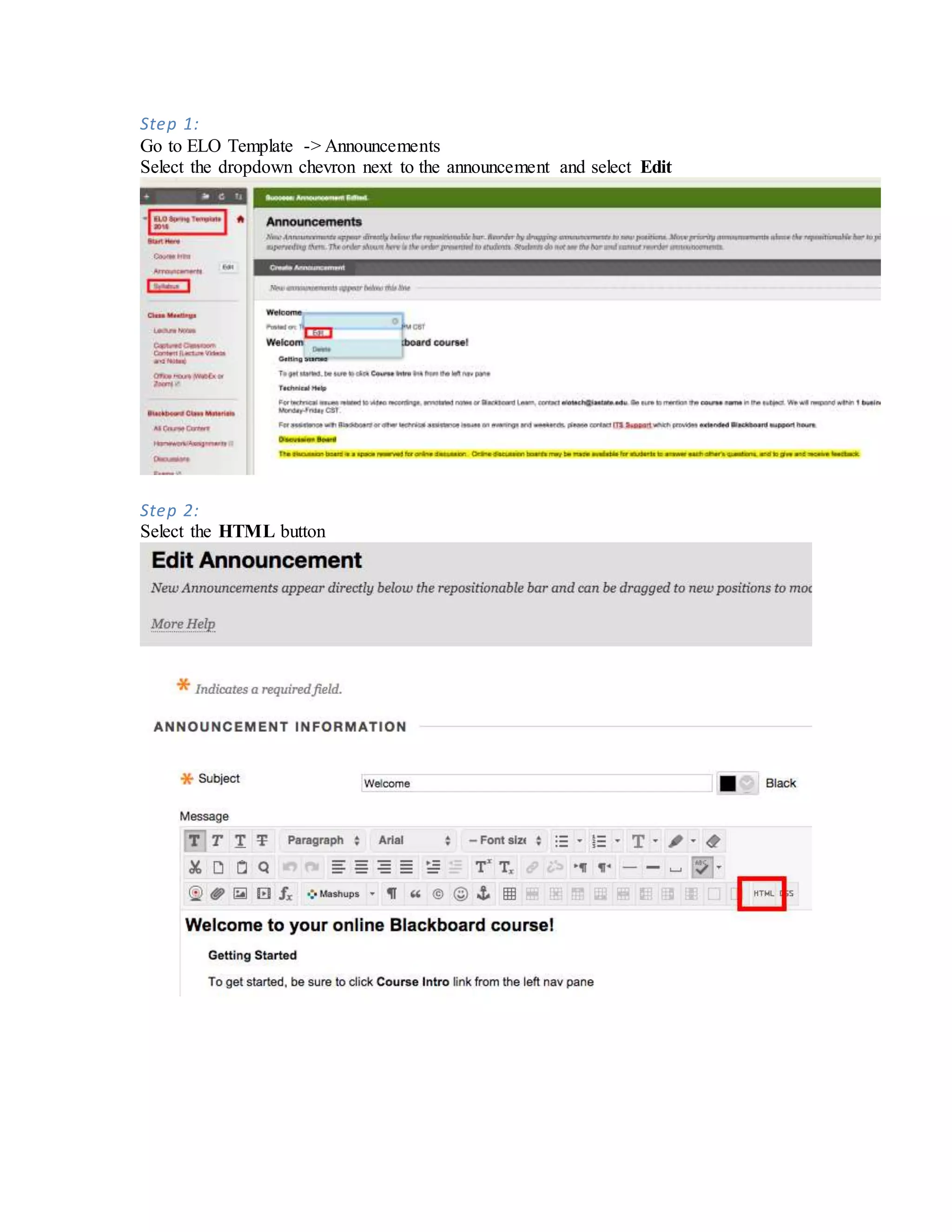 Fixing Font Resize Error in Announcements | DOCX