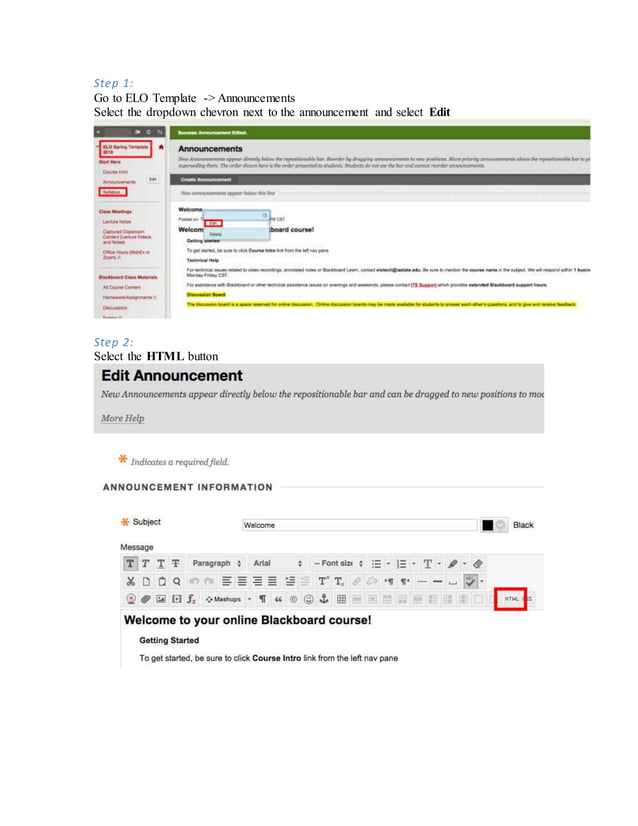 Fixing Font Resize Error in Announcements | PDF