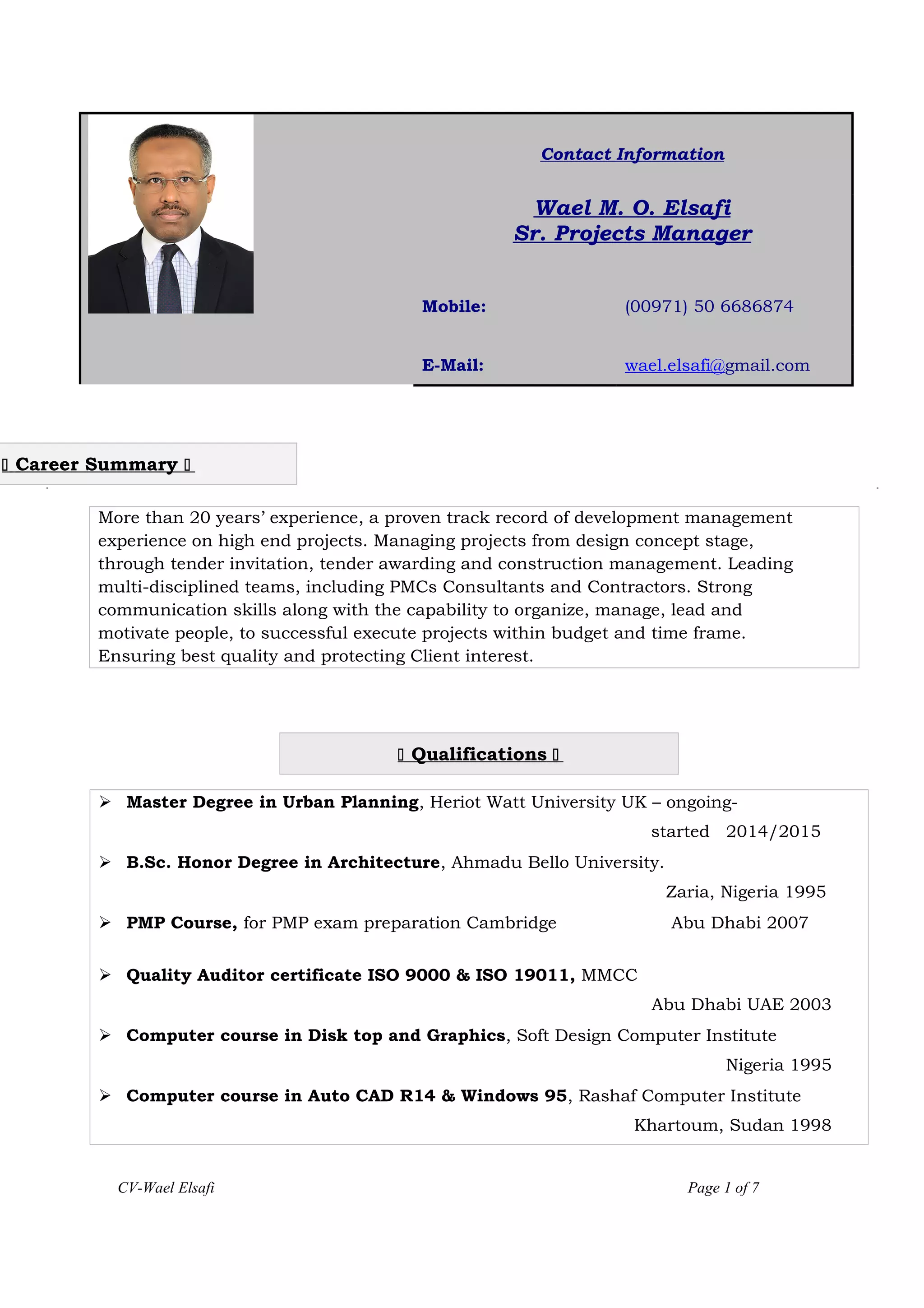 Wael CV Latest1 | DOC
