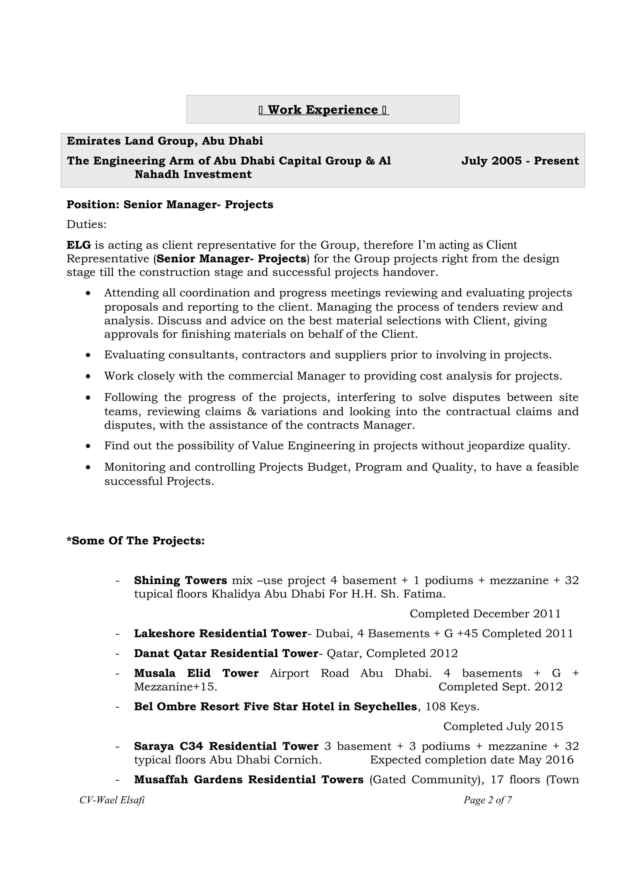 Wael CV Latest1 | PDF