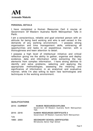 Armando%27s CV 2016.doc HR | PDF