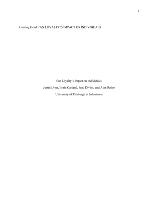 fan loyalty | PDF | Soccer | Sports