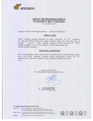 Experience Cert 3 | PDF