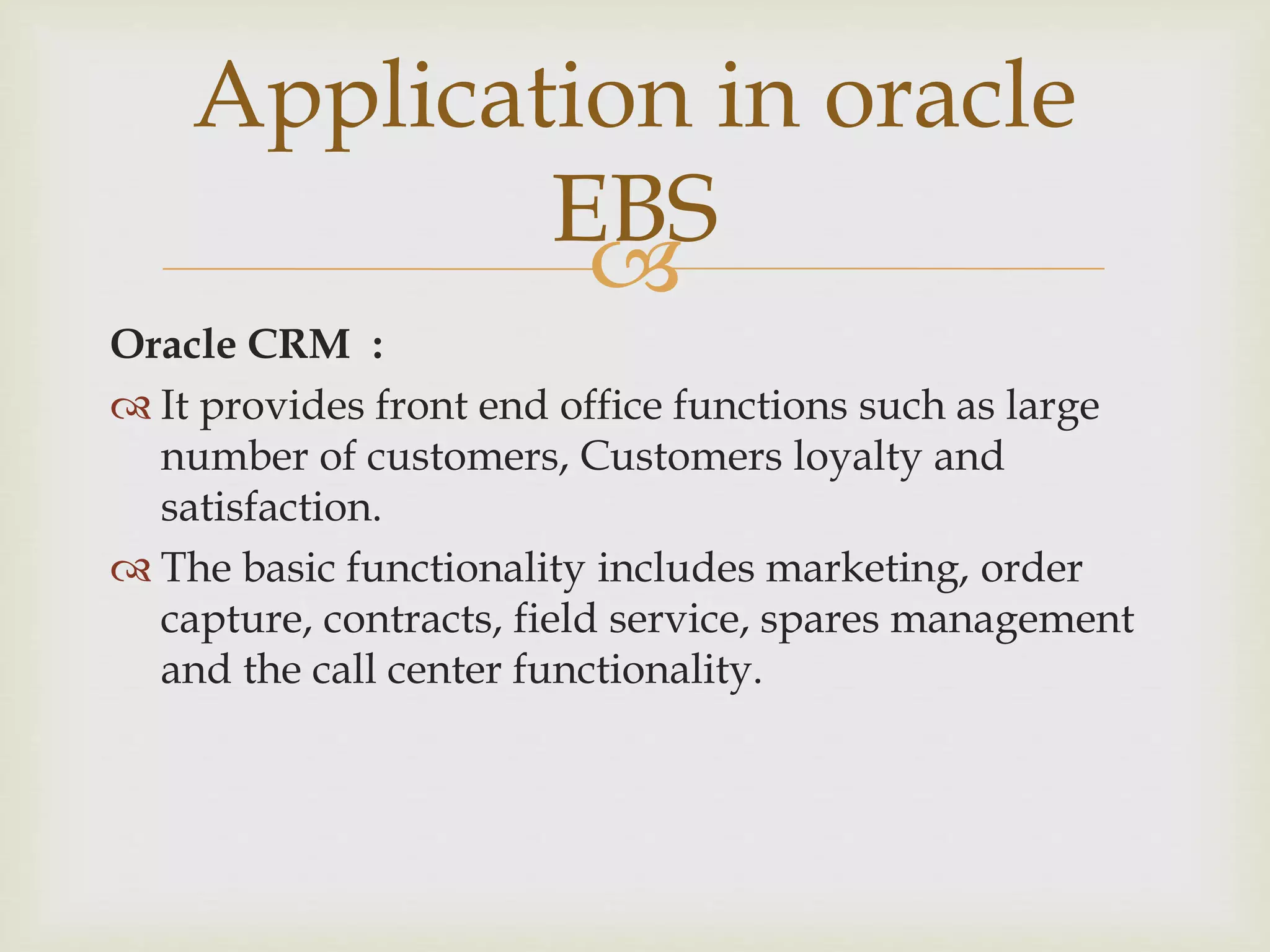 Oracle Enterprise Resource Planning Pptx