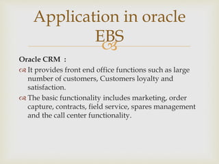 Oracle Enterprise Resource Planning | PPTX