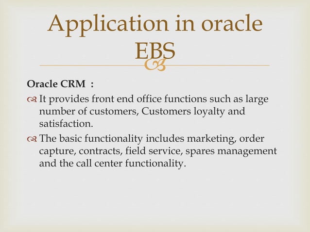 Oracle Enterprise Resource Planning Pptx