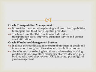 Oracle Enterprise Resource Planning | PPTX