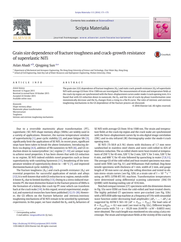 Grain size dependence of fracture toughness and crack-growth resistance ...
