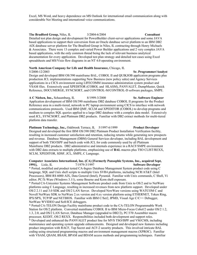 RichardRexPalace(Cobol,DB2 Lifecomm-Life70-doc) | DOC | Operating Systems | Computer Software ...