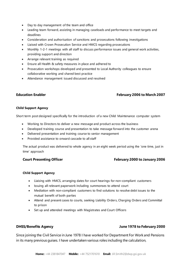 Jill Smith CV v2 [1079] | DOCX | IT and Internet Support | Internet