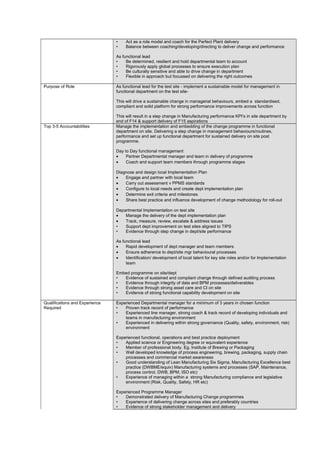 PPMS - Packaging Leads Role Profile linkedin | PDF