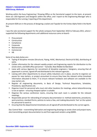 CV Debra Thomas 2015 | PDF