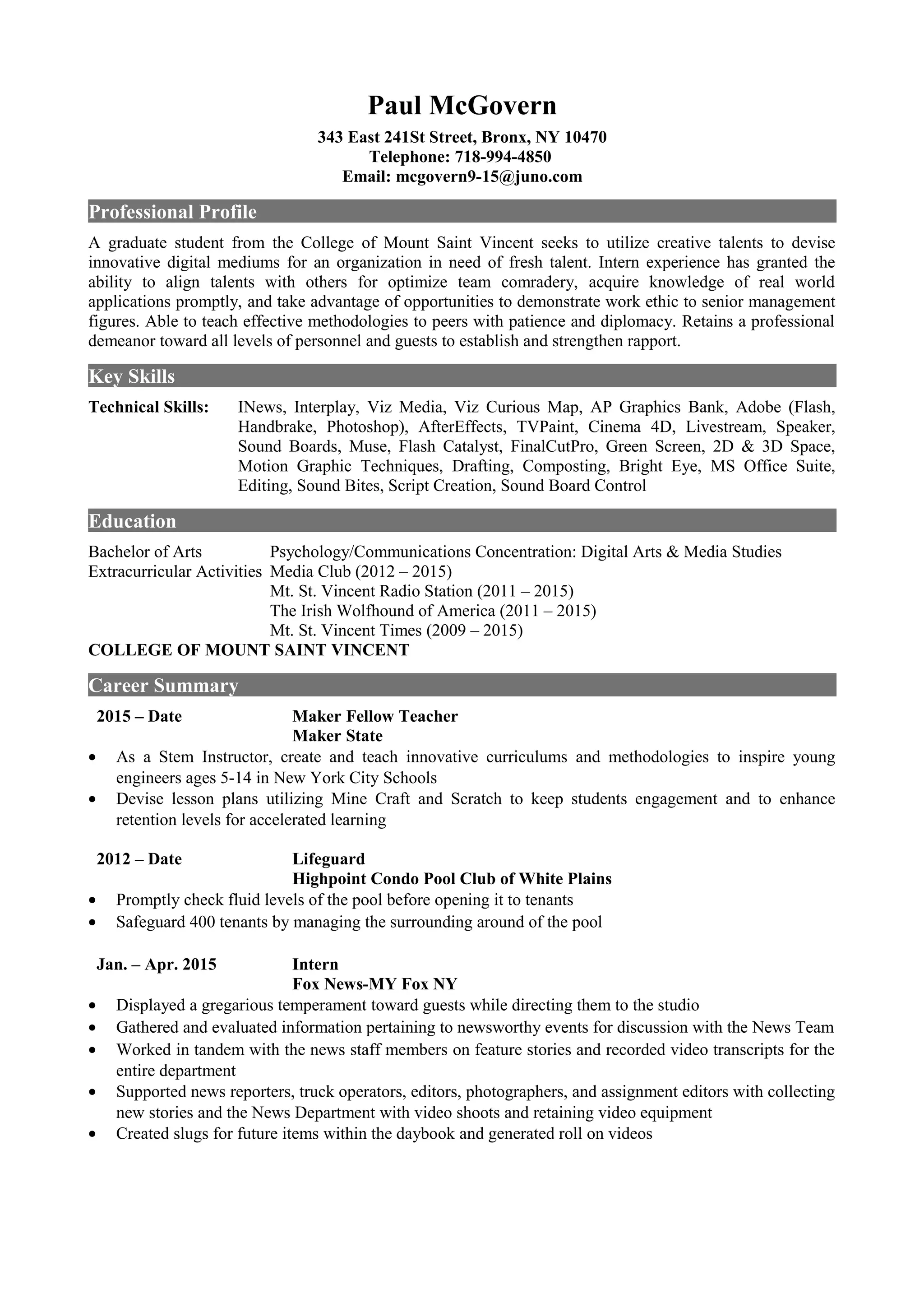 N766694219%20Paul%20McGovern-CV2 | DOC