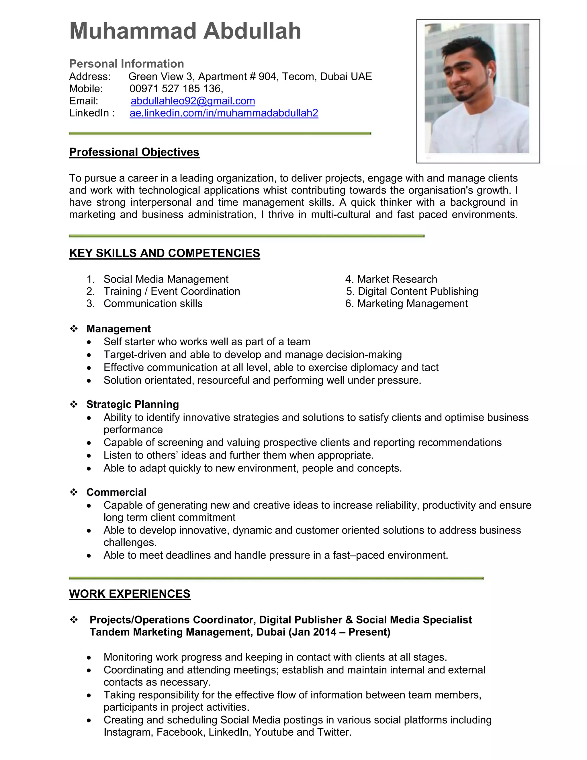 Resume - Muhammad | PDF | Business Administration | Business