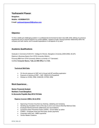 Yash Resume | DOC
