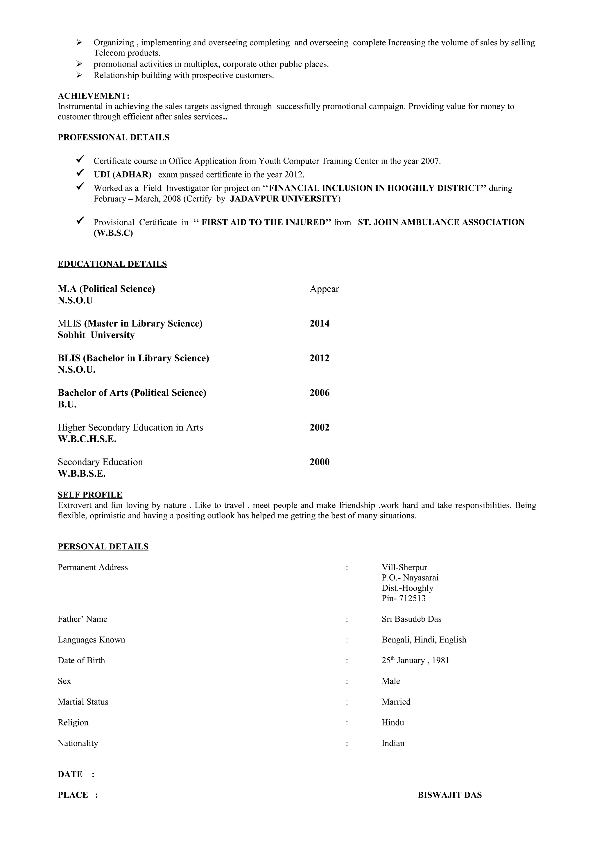 biswajit-MY RESUME1 (2) (2) | PDF