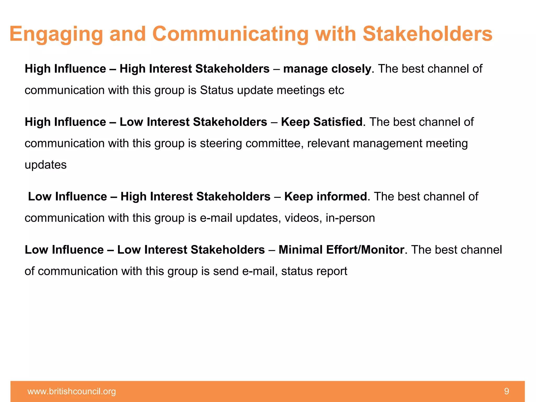 Stakeholder Management KPIs -KPI working Group | PPT